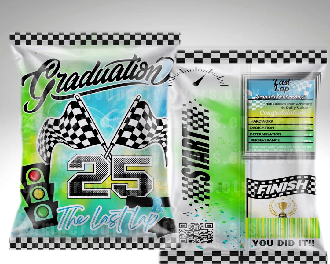 Graduation | Last Lap | Custom | Printable | Print at Home | Chip Bag ...
