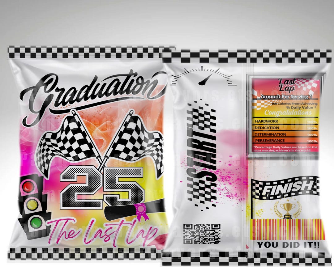 Graduation | Last Lap | Marathon | Custom Chip Bag | Digital ...