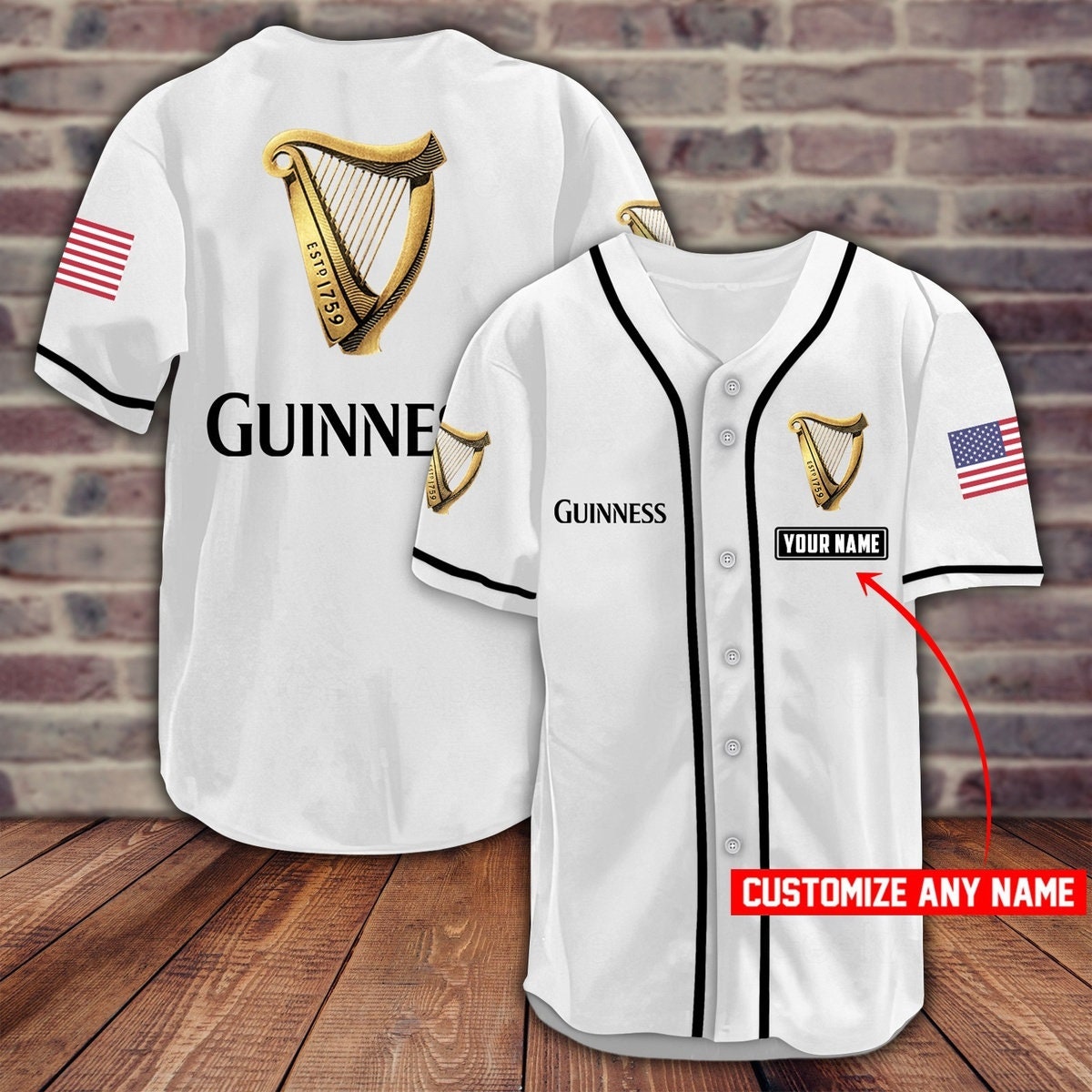 Guinness Baseball Jersey, Guinness Jersey, Guinness Jersey Shirt ...