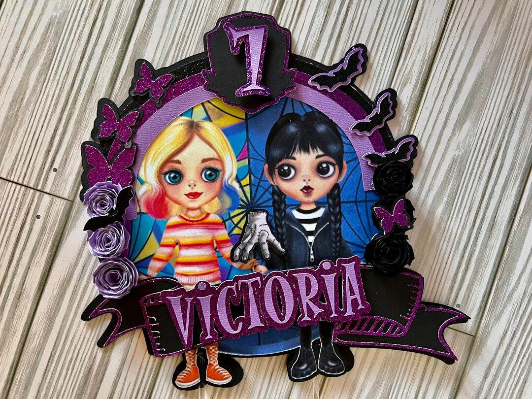 3D Wednesday Adams Friend Cake Topper - Etsy