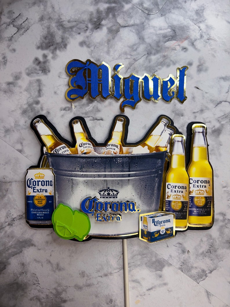 3D Beer Cake Topper - Etsy