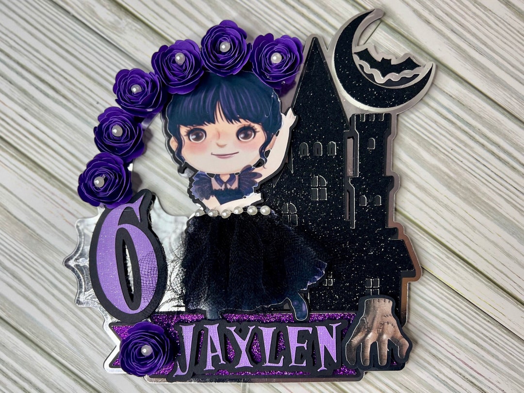3D Wednesday Addams Ballerina Cake Topper - Etsy