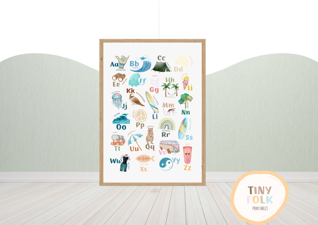 Adventure Alphabet Poster ABC Poster A-Z Adventure Print - Etsy