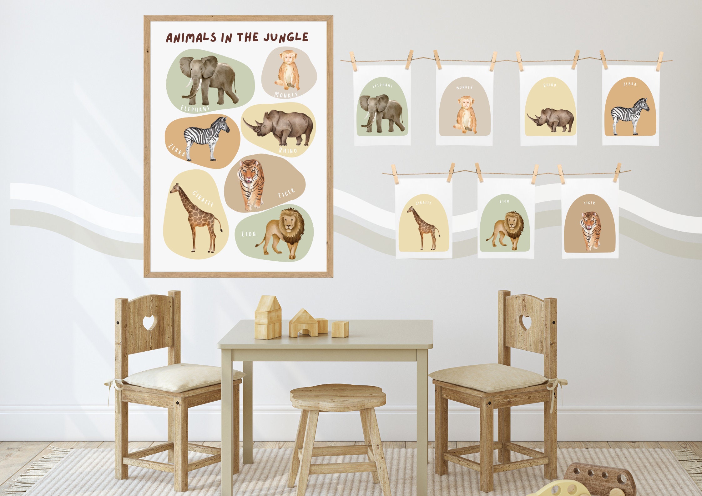 Jungle Animal Poster, Jungle Animal Flash Cards, Jungle Animals ...