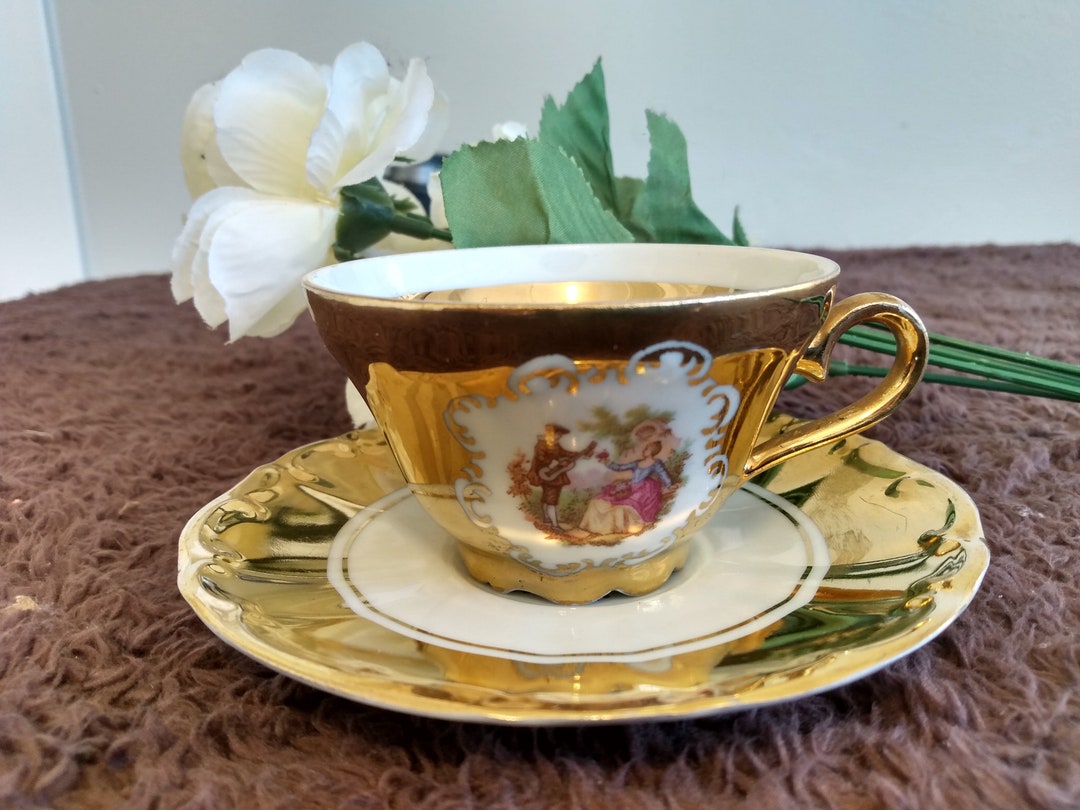 STW Bavaria Tea Cup and Saucer Gold-plated Vintage Mid-century Fine ...