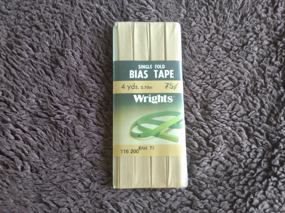 1980 Tan 73 Wrights Single Fold Bias Tape 65% Kodel Polyester, 35 ...