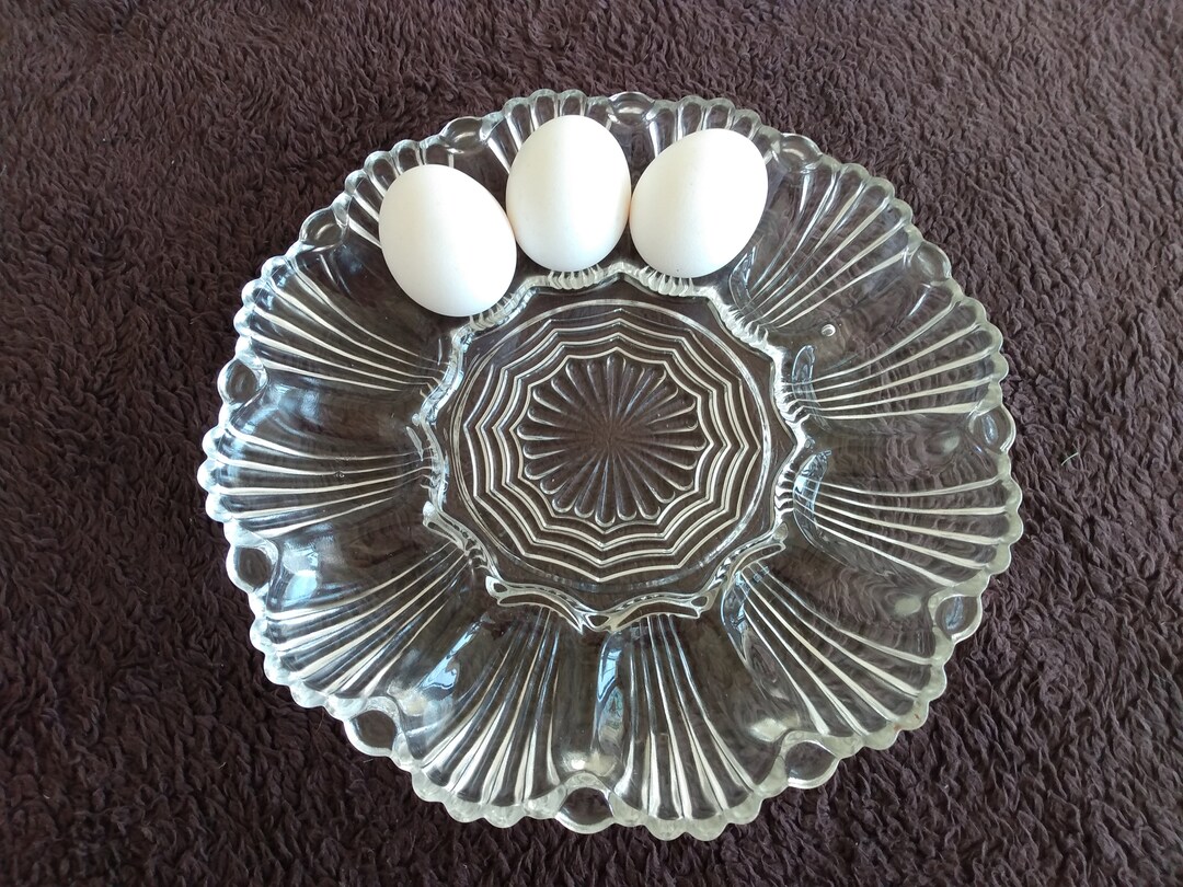 Anchor Hocking Deviled Egg Server - Clear - 10-inch - Discontinued - Etsy