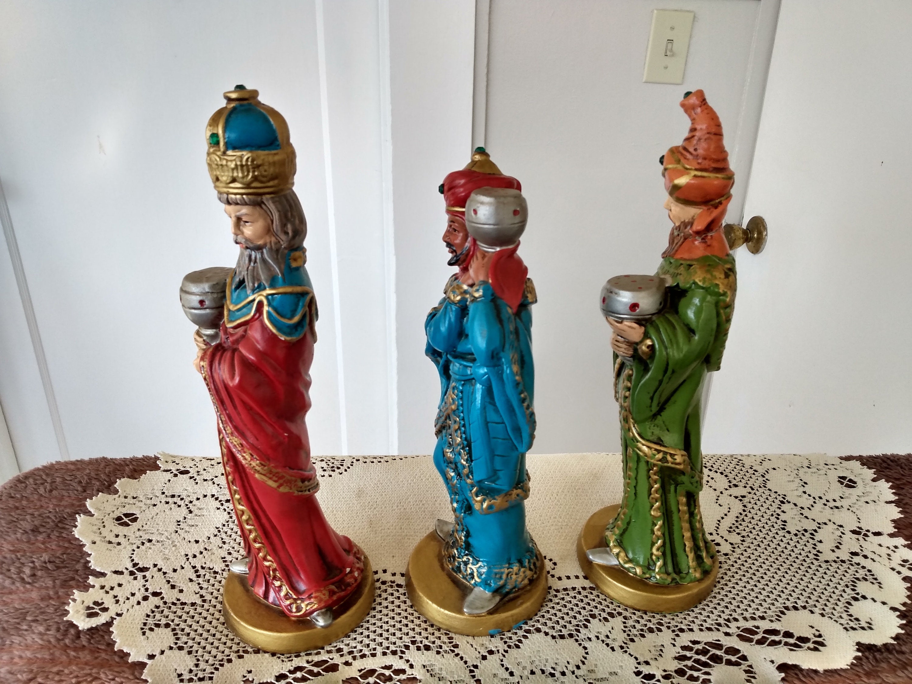 Vintage Three Wise Men Made in Japan Set of 3 see Condition Notes - Etsy