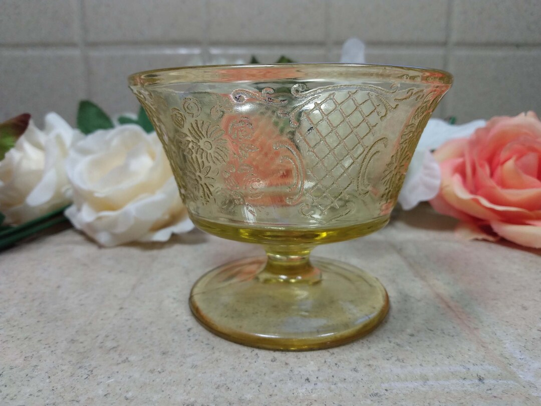 1930s Normandie Amber Federal Glass Depression Glass Champagne / Tall ...