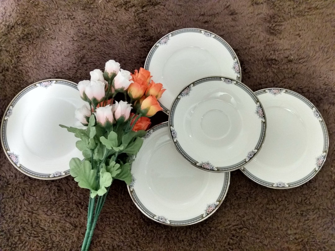 1990s Noritake Halifax 7729 Set of 5: 4 Bread and Butter and 1 Saucer ...