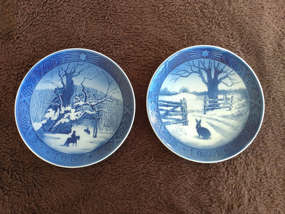 Royal Copenhagen 1967 1971 Collector's Plates (2-pack) - Etsy