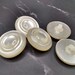 5 Large 7/8 Pearlescent White Shank Buttons Vintage-style Reclaimed ...