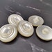 5 Large 7/8 Pearlescent White Shank Buttons Vintage-style Reclaimed ...