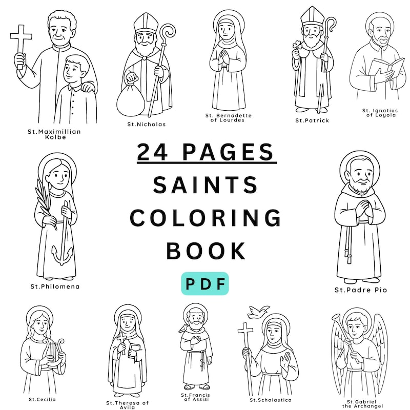 Coloring Pages St Joseph - Etsy