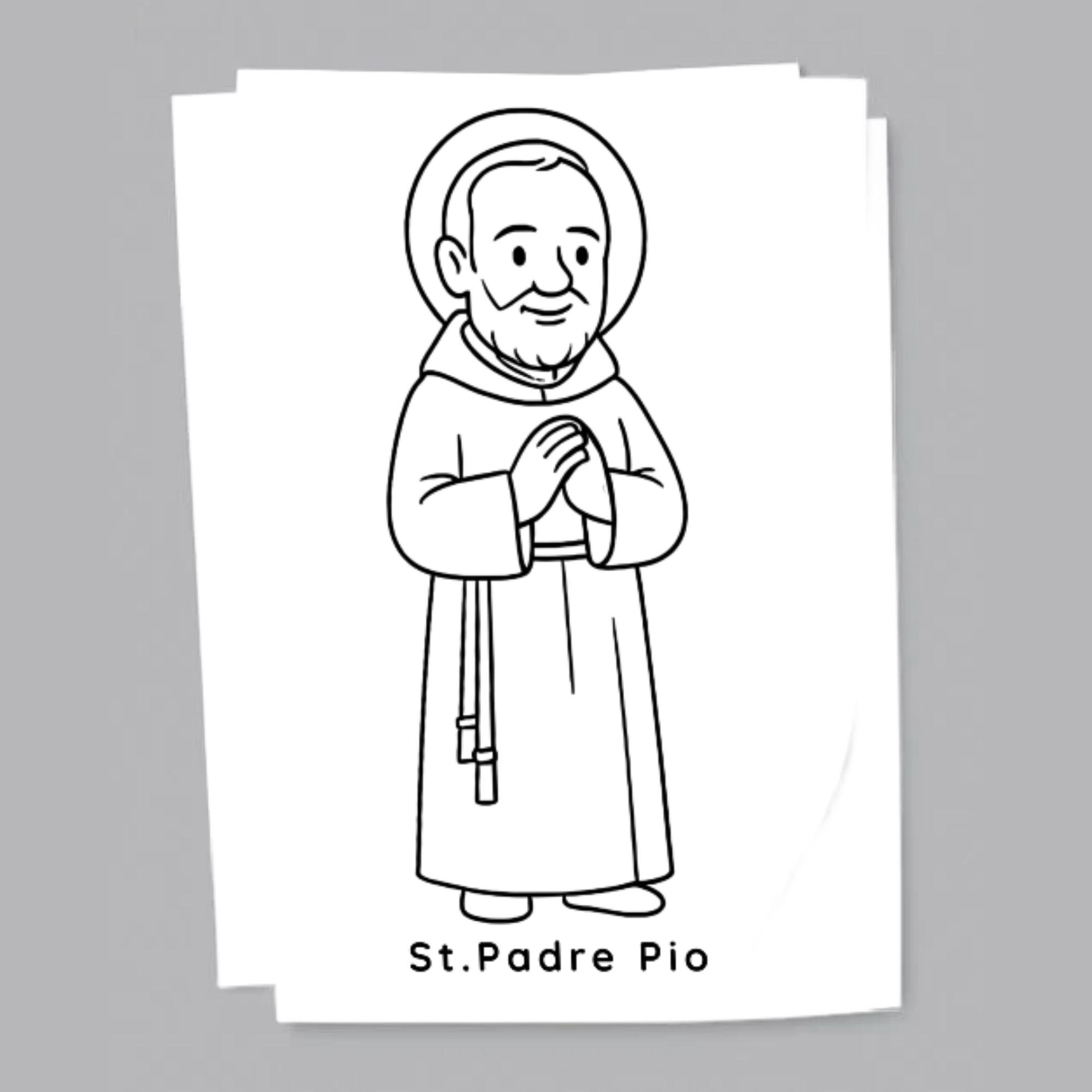 Printable Catholic Saints Coloring Book, 24 Catholic Coloring Pages ...