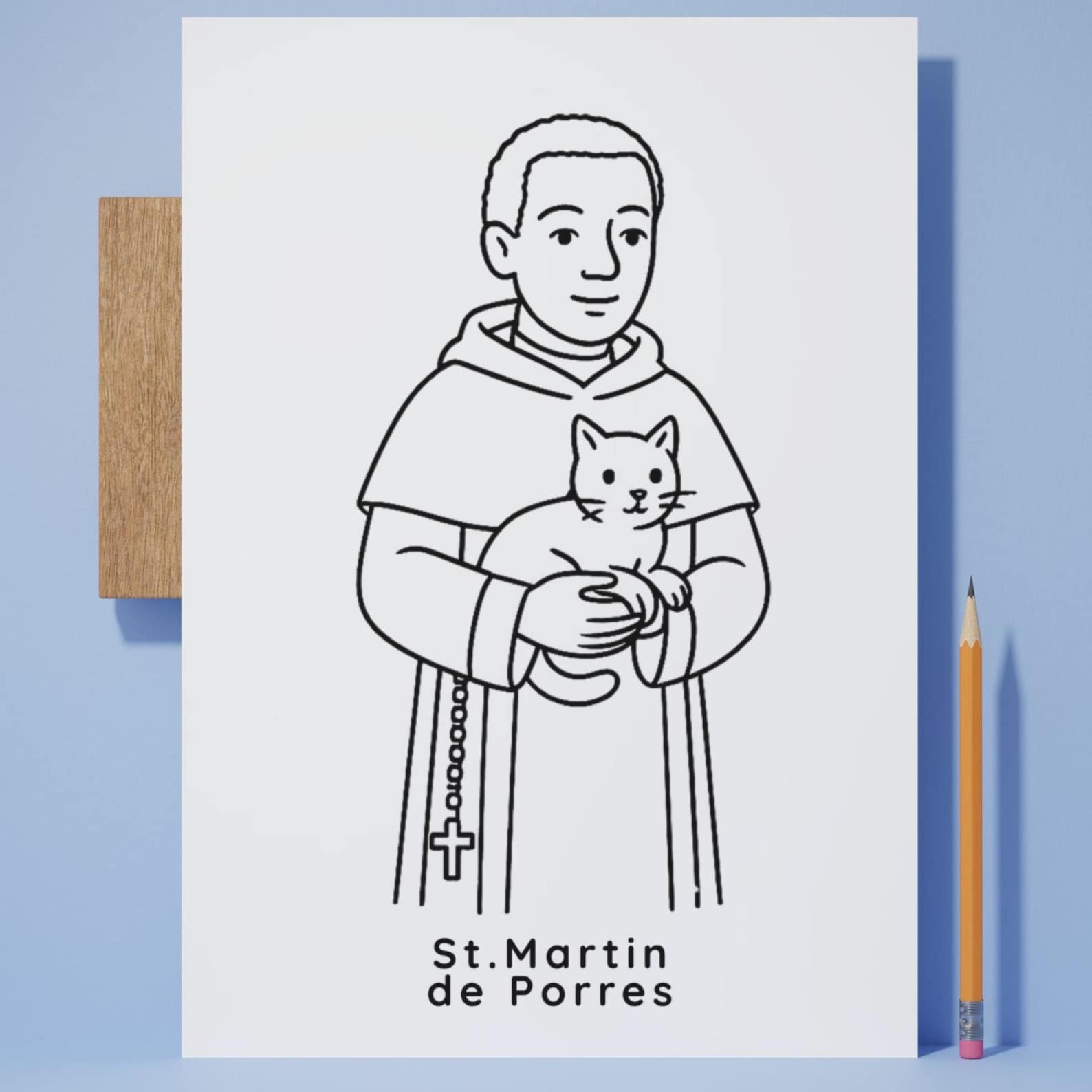 Printable Catholic Saints Coloring Book, 24 Catholic Coloring Pages ...