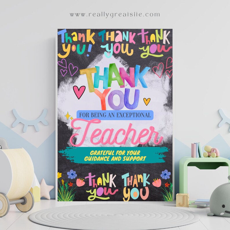 Teacher Appreciation Poster Design Printable Poster - Etsy