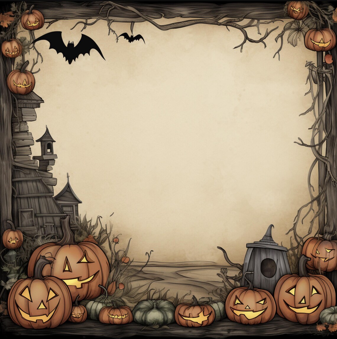 Bumper Halloween Images & Poster Borders and Backgrounds - Etsy