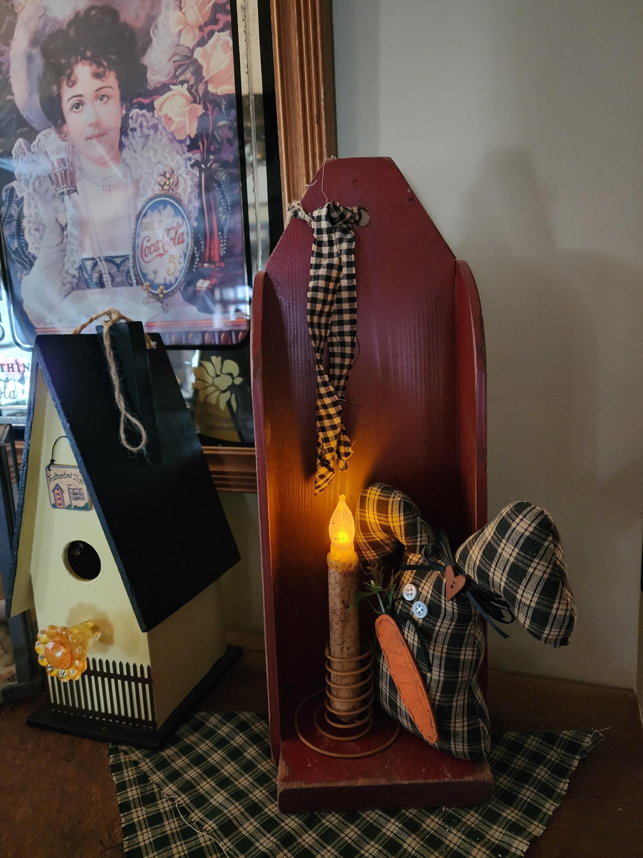 Handmade Primitive Farmhouse Style Shelf for Candles or Knickknacks - Etsy