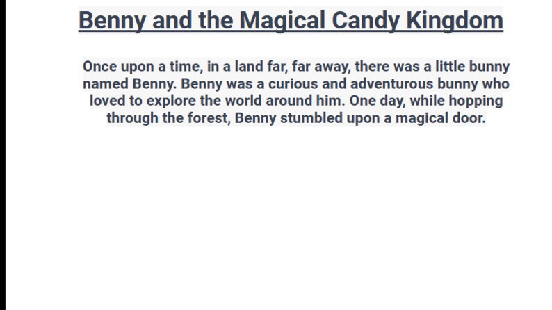 Bed Time Story for Kids. Benny and the Magical Candy Kingdom. Story for ...