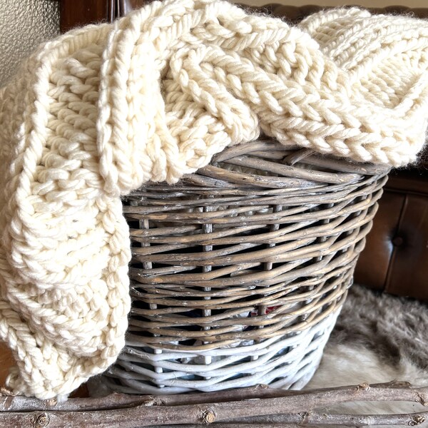 Chunky Knit Throw - Etsy Australia