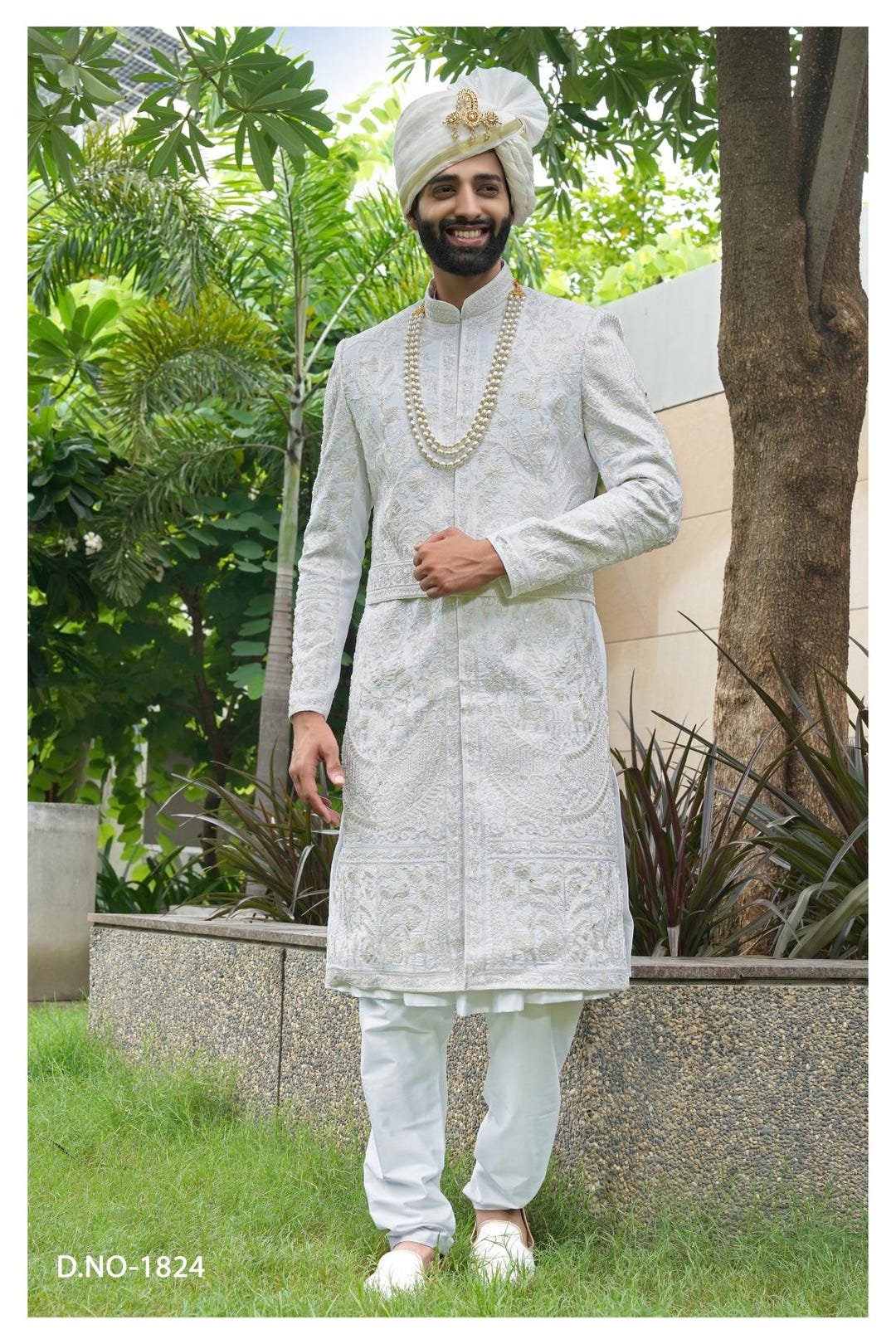 Men's Wedding Sherwani, Indian Wedding Sherwani, Ethnic Groom Sherwani ...