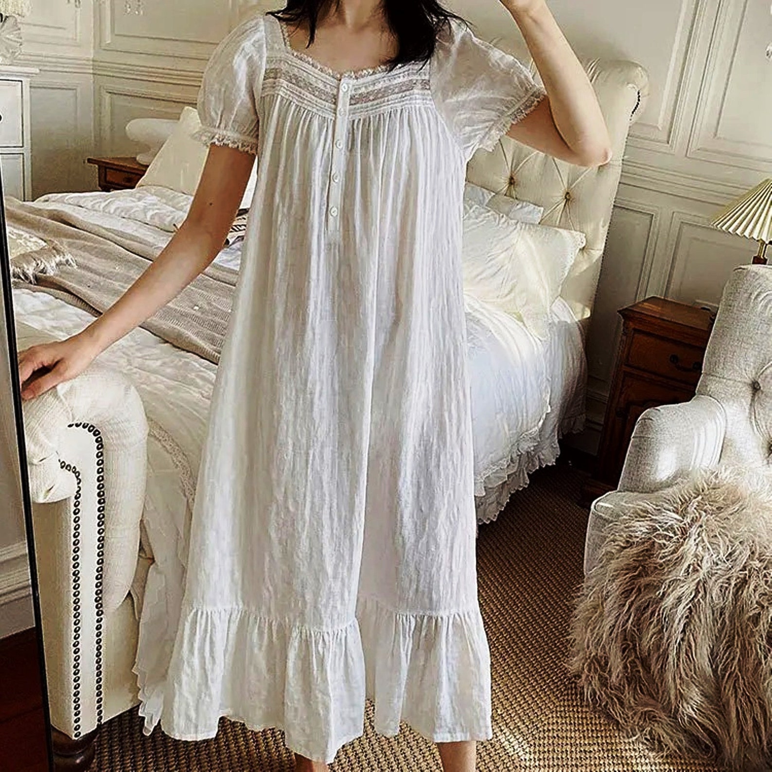 Victorian Nightgown, Edwardian Clothing, Antique Night Gown, Vintage ...