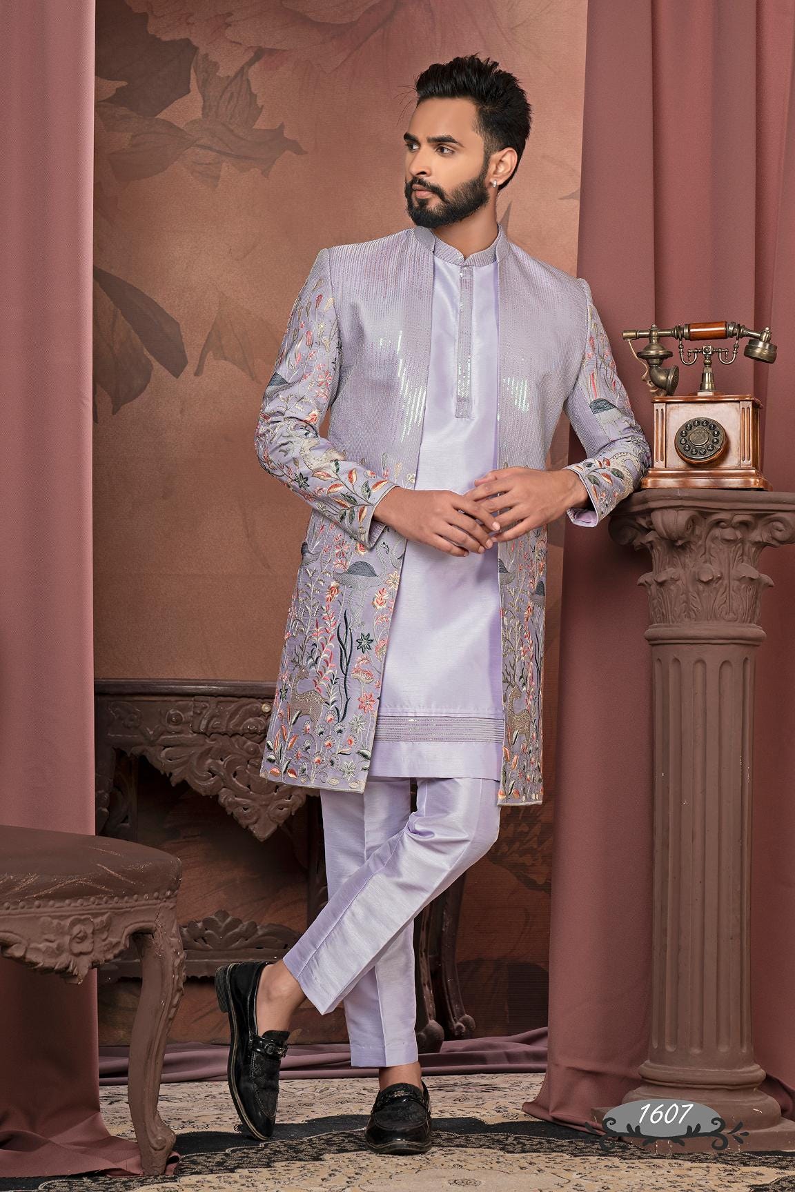 Indian Wedding Sherwani, Ethnic Groom Sherwani, Men's Wedding Sherwani ...