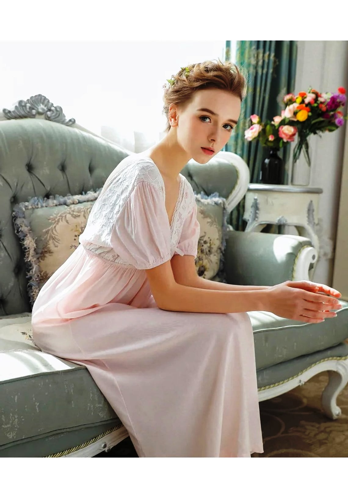 Victorian Nightgown, Edwardian Nightgown, Cotton White Vintage ...