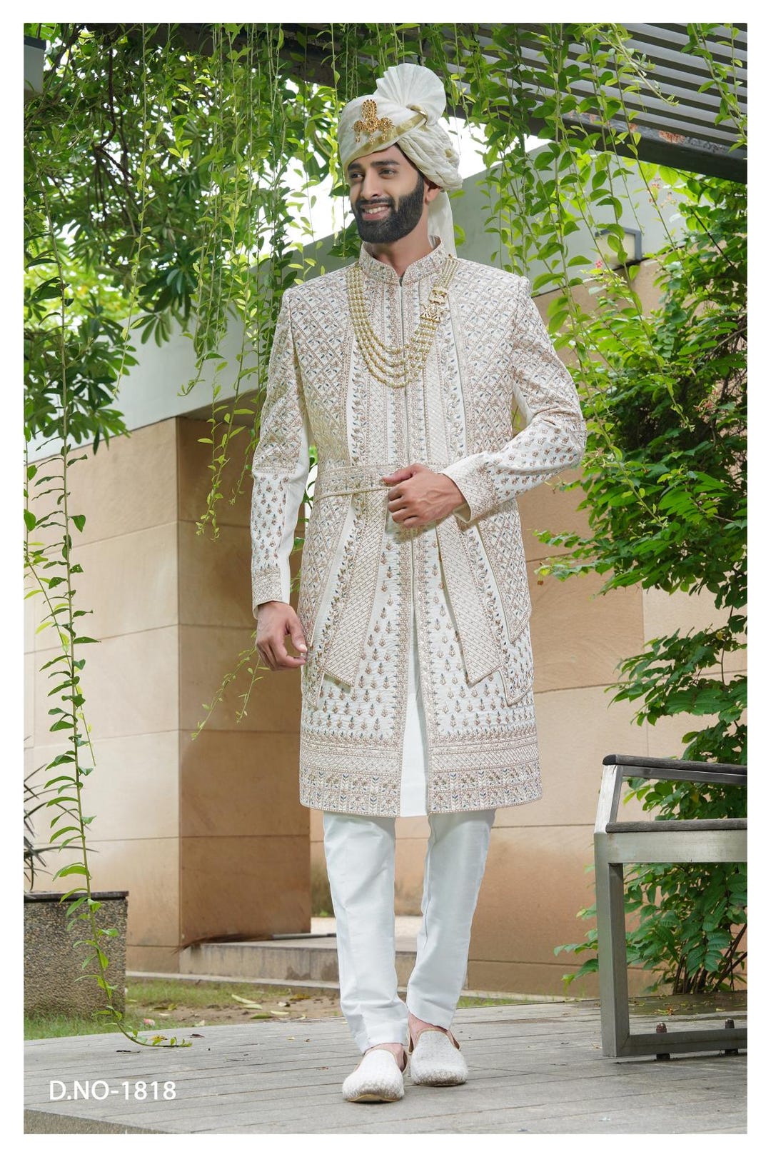 Men's Wedding Sherwani, Indian Wedding Sherwani, Ethnic Groom Sherwani ...