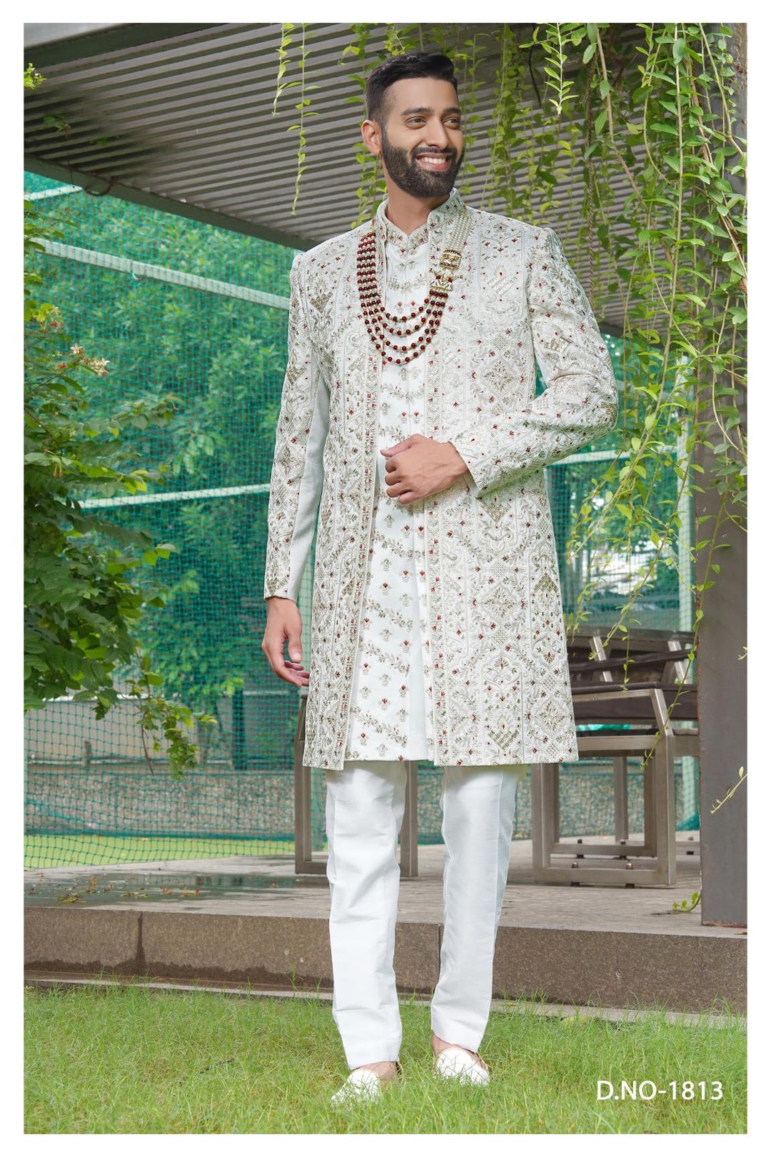Men's Wedding Sherwani, Indian Wedding Sherwani, Ethnic Groom Sherwani ...