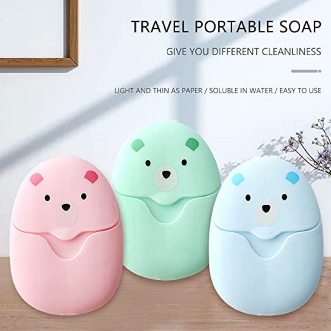 50pcs Disposable Soap Paper Travel Soap Paper Portable Practical Hand ...