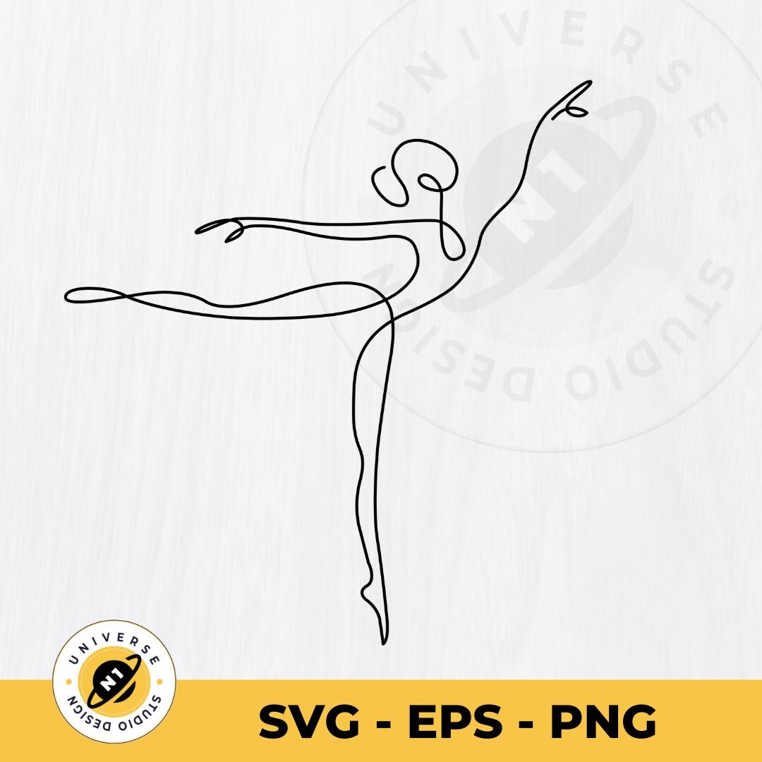 Dancer SVG, Abstract, Line Art, Dancing Woman, Minimalist, EPS, PNG ...