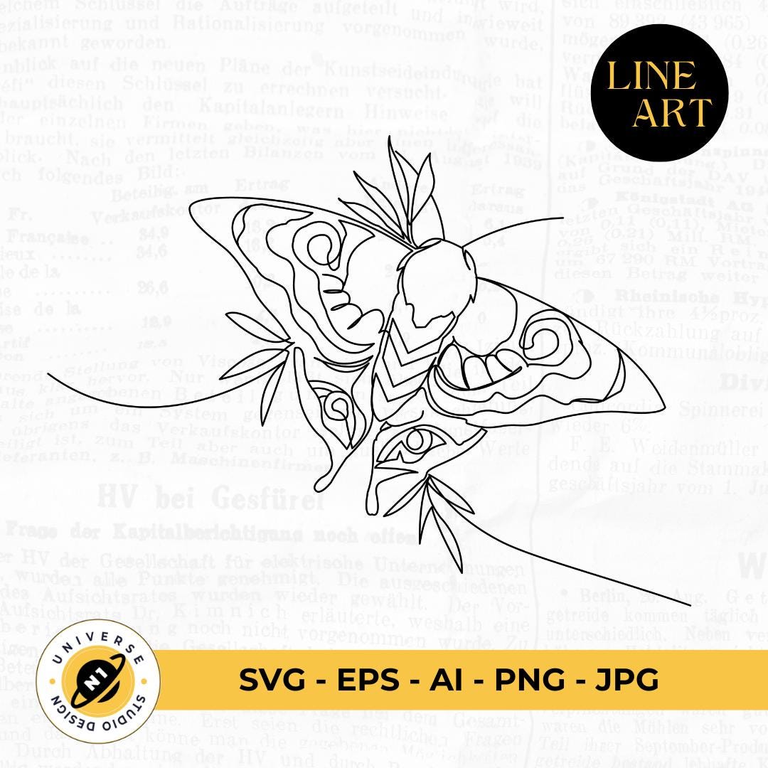 Moth, Svg, Eps, Insect, Line Art, Logo, Hand, Nature, Night, Last, Us ...