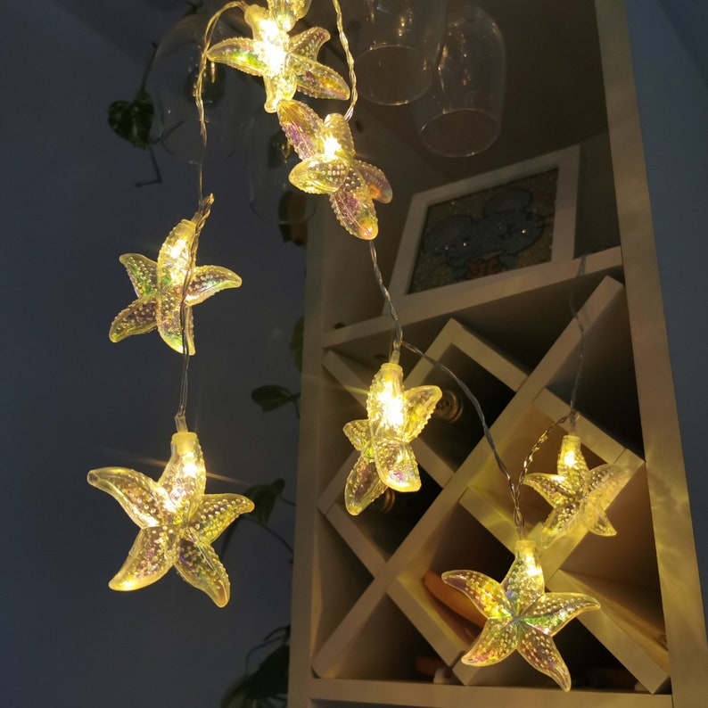 Beach Ocean Party Lights Set, LED Starfish String Lights, Marine Theme ...