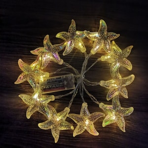 Beach Ocean Party Lights Set, LED Starfish String Lights, Marine Theme ...