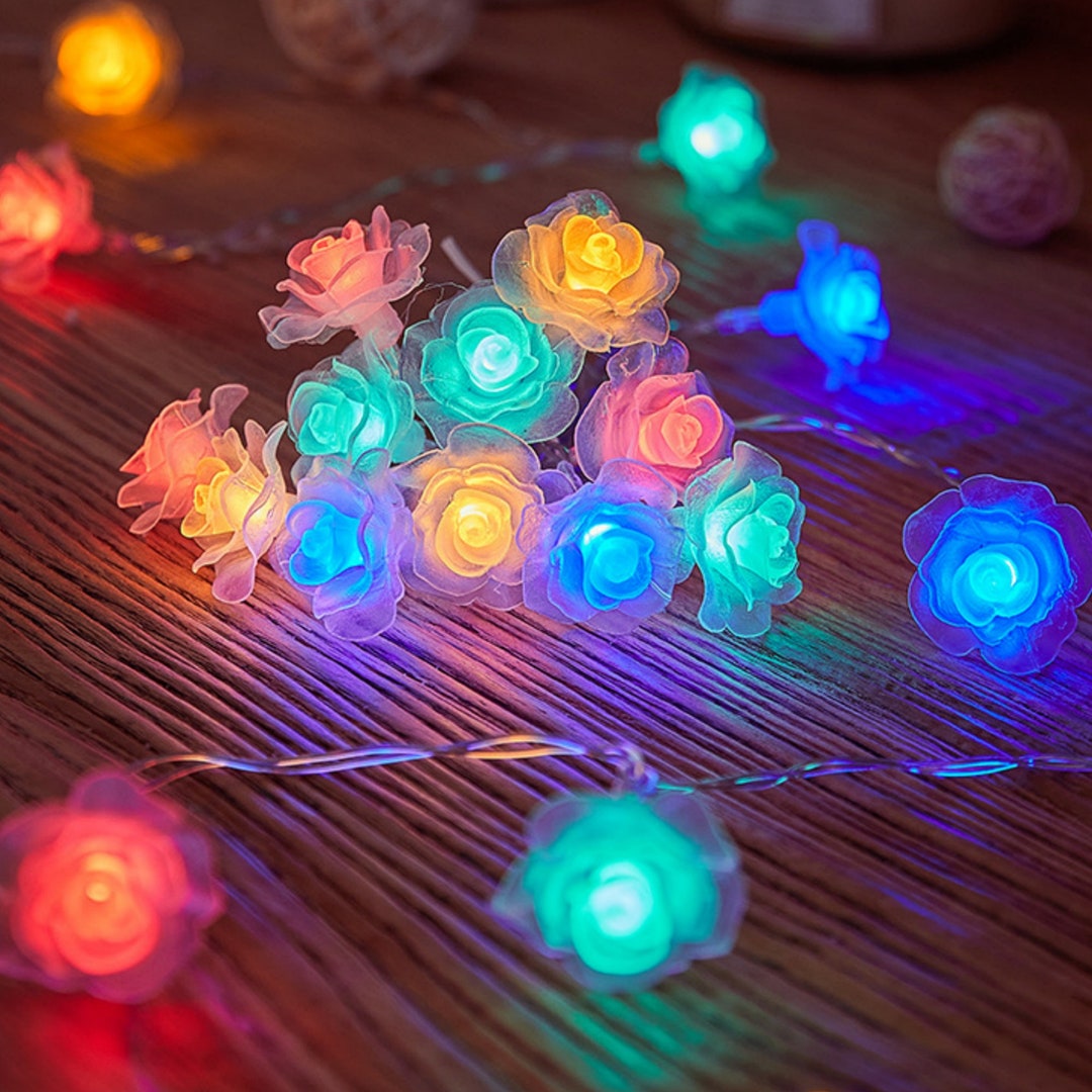 Rose String Lights, Home Decorative Lights, Rose Light String Garland ...