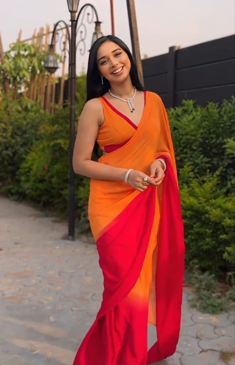 Effortless Elegance: Quick-to-wrap Saree for Women Traditional Ready-to ...