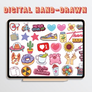 Vibrant Color Digital Goodnotes Planner Sticker, Clipart PNG, Download ...
