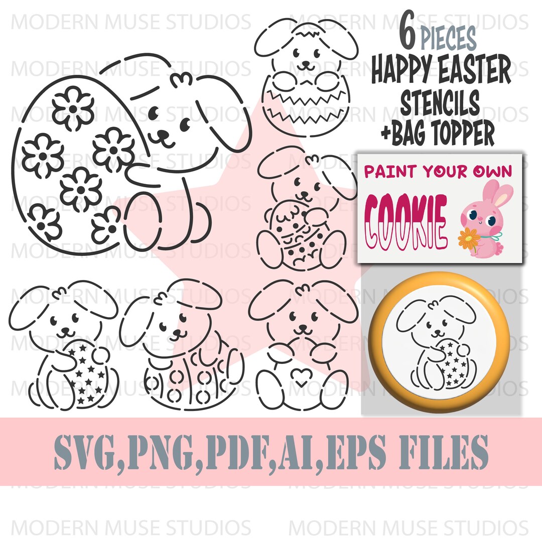 Pyo Easter Cookie Stencil Bundle, Easter Sugar Cookies, Pyo Cookie ...