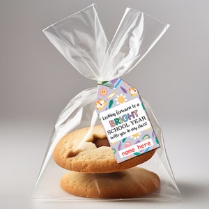 Teacher Cookie Card, Welcome Back to School Tag, Happy 1st First Day of ...