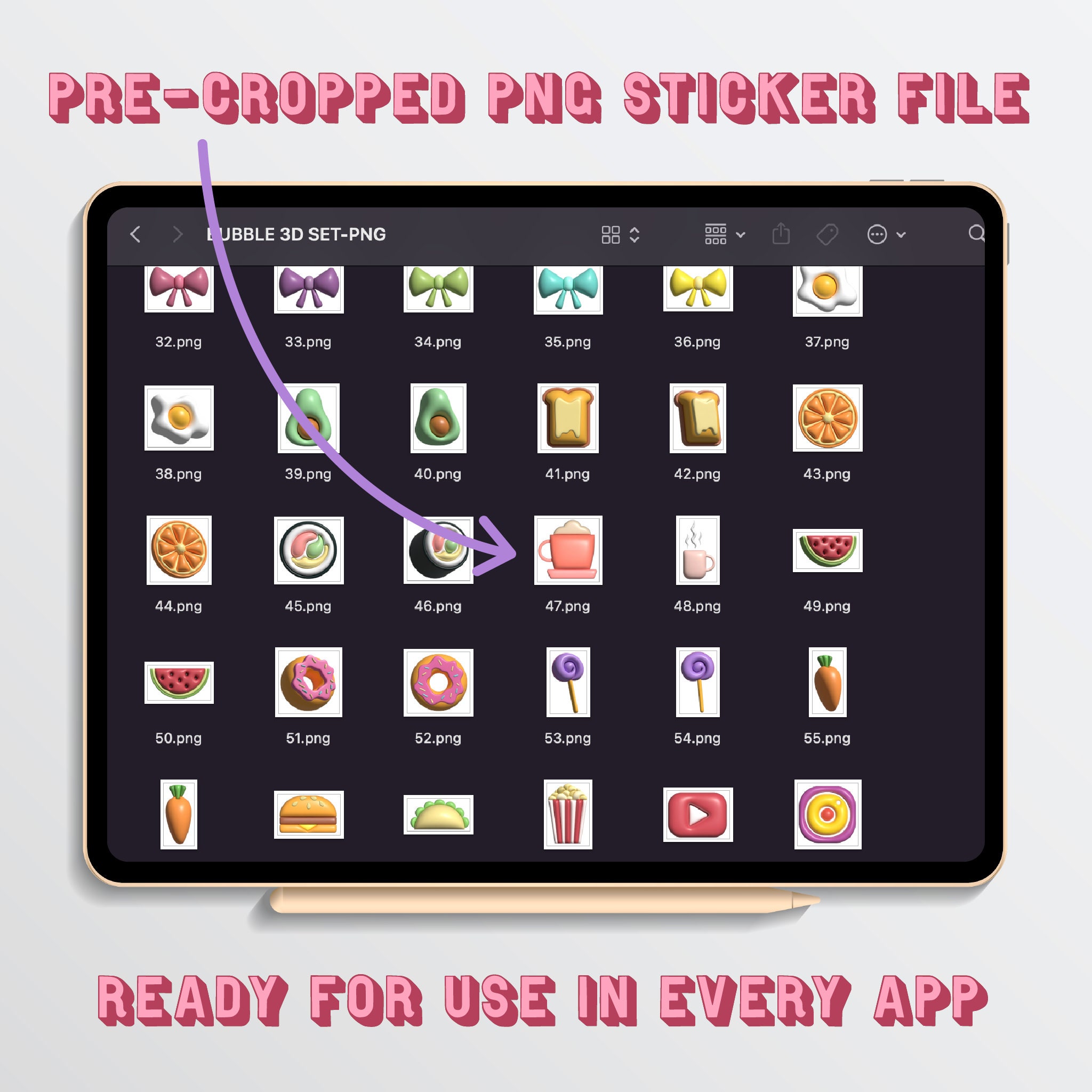 3D Cute Digital Goodnotes Planner Sticker Pack, Goodnotes Sticker ...