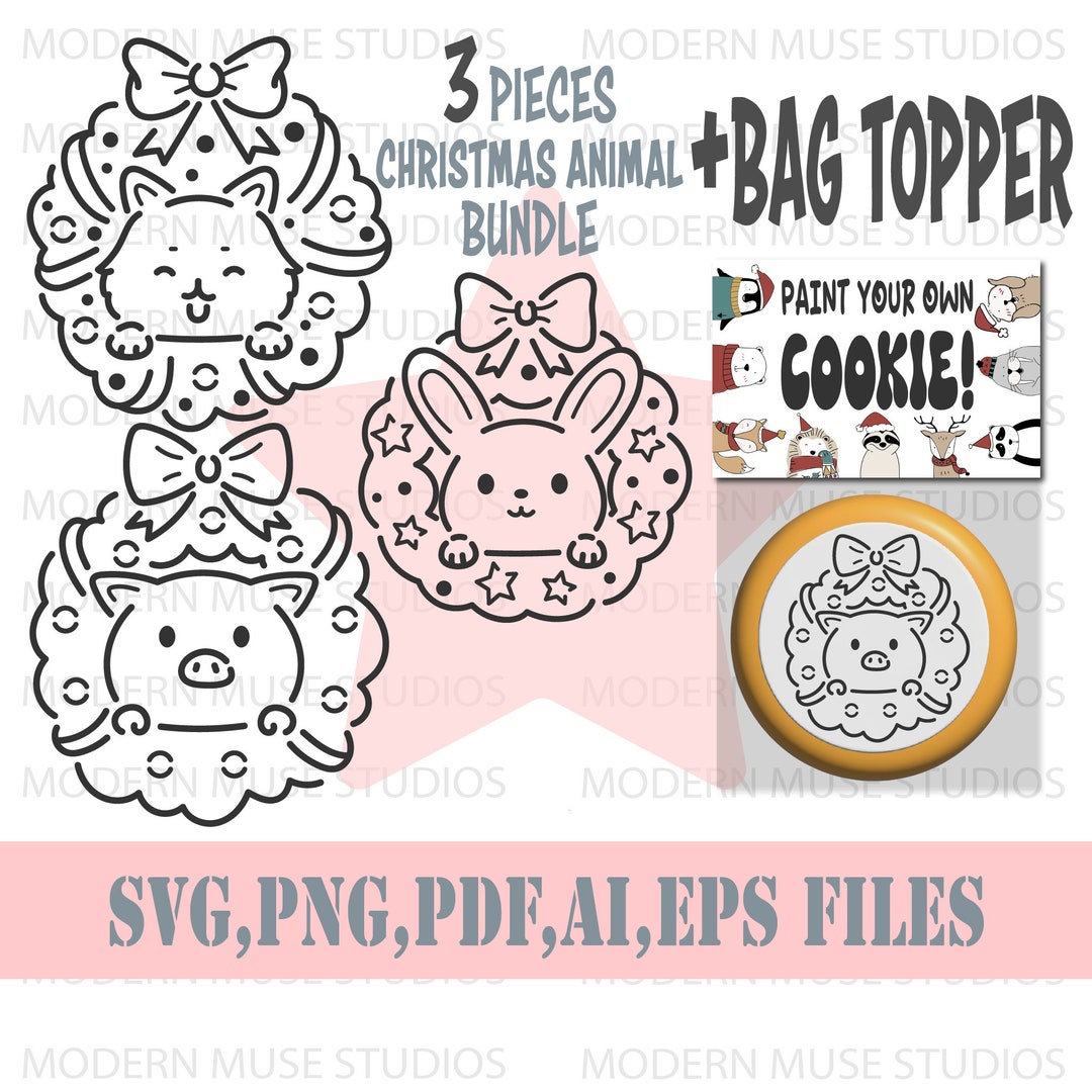 Pyo Christmas Cookie Stencil File Bundle, Pyo Christmas Cookie Bag ...