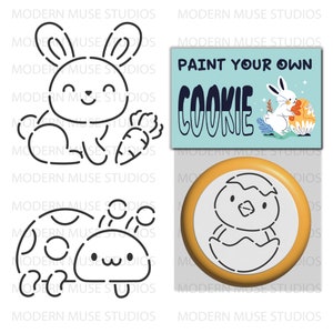 EASTER Spring Pyo Stencil Bundle, Easter Sugar Cookies, Pyo Cookie ...