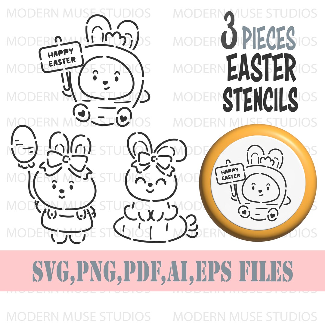 Pyo Easter Cookie Stencil Bundle, Easter Sugar Cookies, Pyo Cookie ...