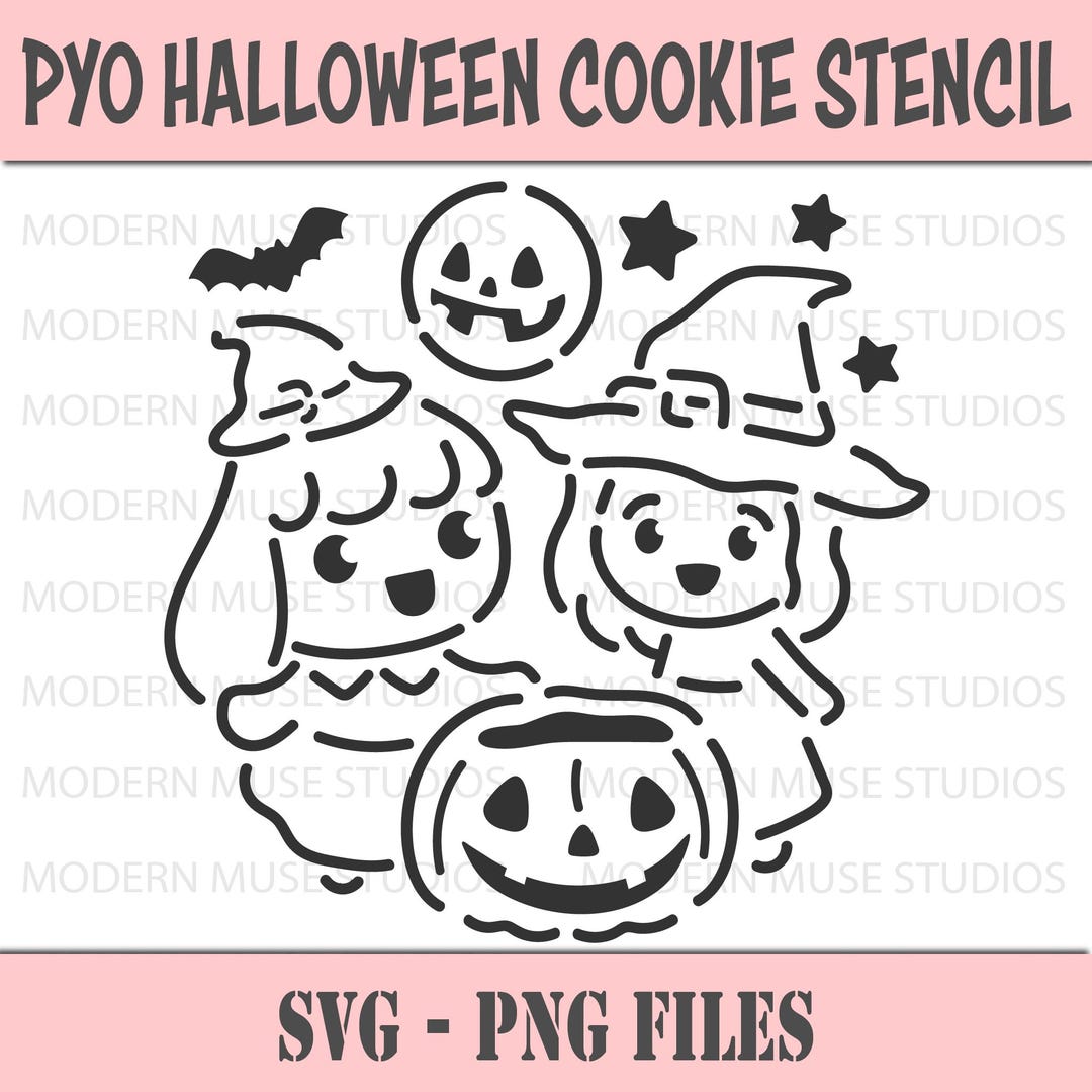Pyo Halloween Cookie Stencil for Kids, Pyo Fall Stencil, Halloween ...
