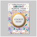 Teacher Cookie Card, Welcome Back to School Tag, Happy 1st First Day of ...