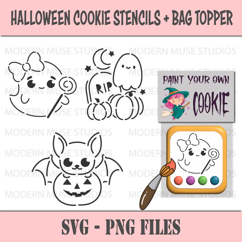 Halloween Pyo Cookies Stencils - Etsy