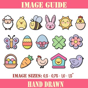 EASTER Spring Royal Icing Transfer Sheet Bundle, Easter Cookies, Royal ...