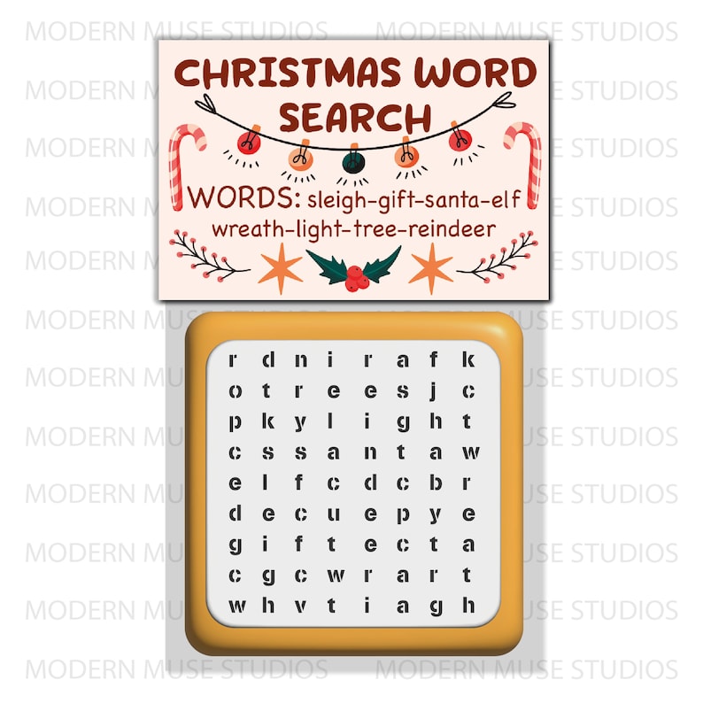 Pyo Christmas Word Search Cookie Stencil Pyo Christmas Cookie - Etsy